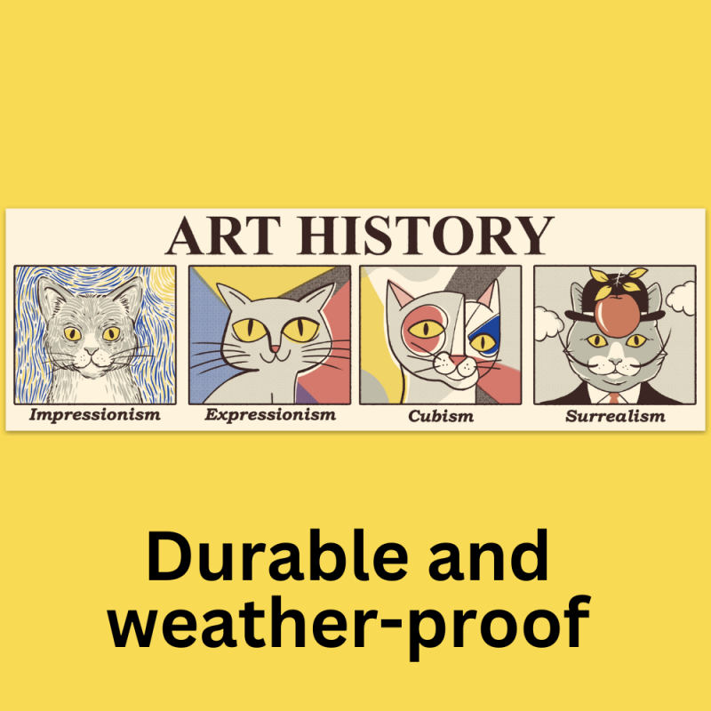 Buy Art History Bumper Sticker Online - Durable & Weatherproof