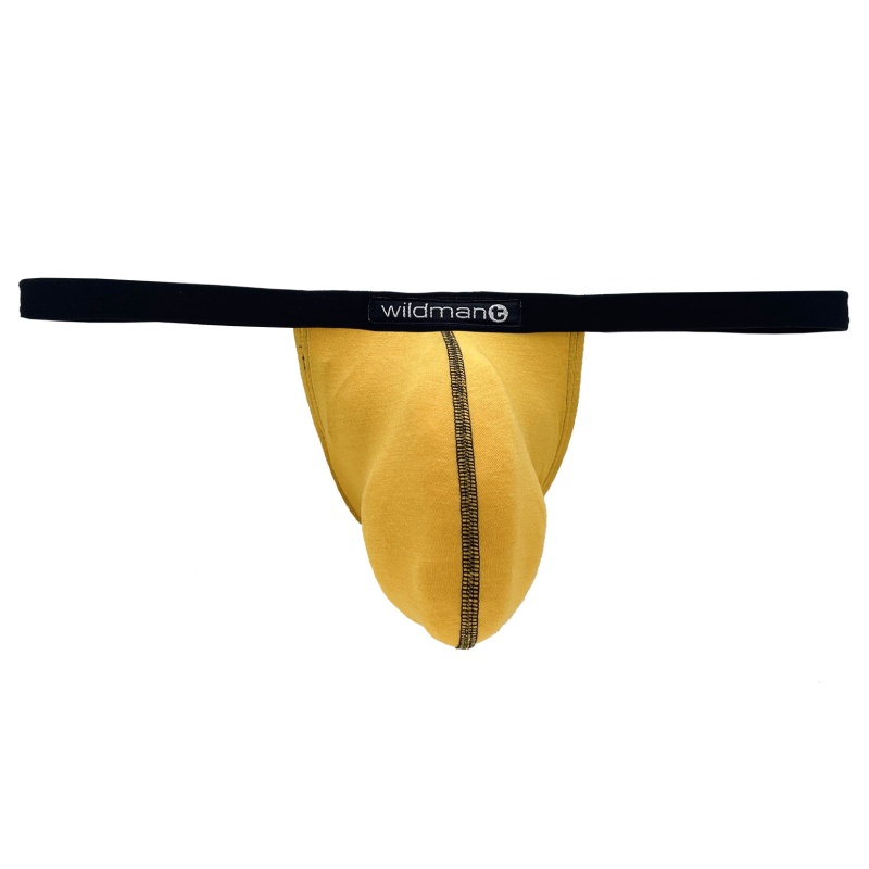 Wildmant Modal Micro Thong Big Boy Pouch Gold