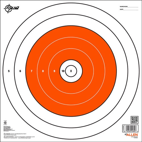 Allen Ez Aim Paper Bullseye Target 12-Pk 12"X12"
